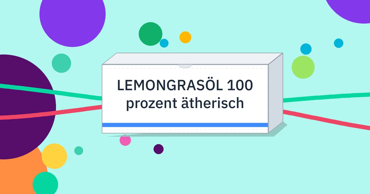 Symbolbild: Packung mit der Aufschrift LEMONGRASÖL 100 prozent ätherisch (PZN 07205834) – Verfügbarkeit und Bezug in Apotheken in Frankfurt am Main