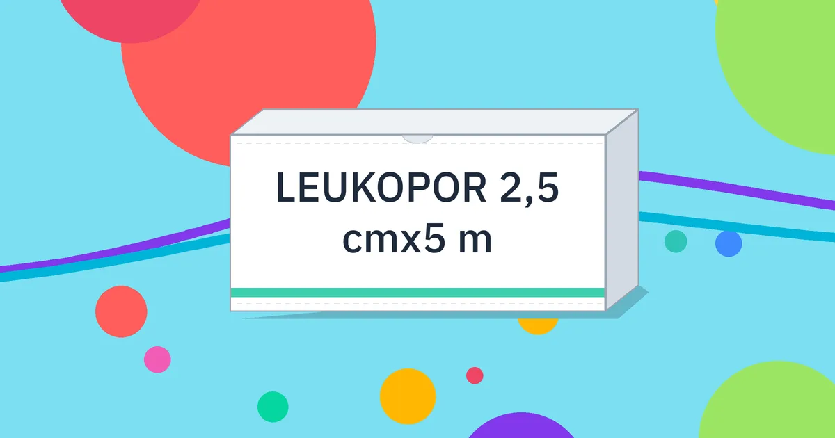Symbolbild: Packung mit der Aufschrift LEUKOPOR 2,5 cmx5 m (PZN 16916209) – Verfügbarkeit und Bezug in Apotheken in Frankfurt am Main