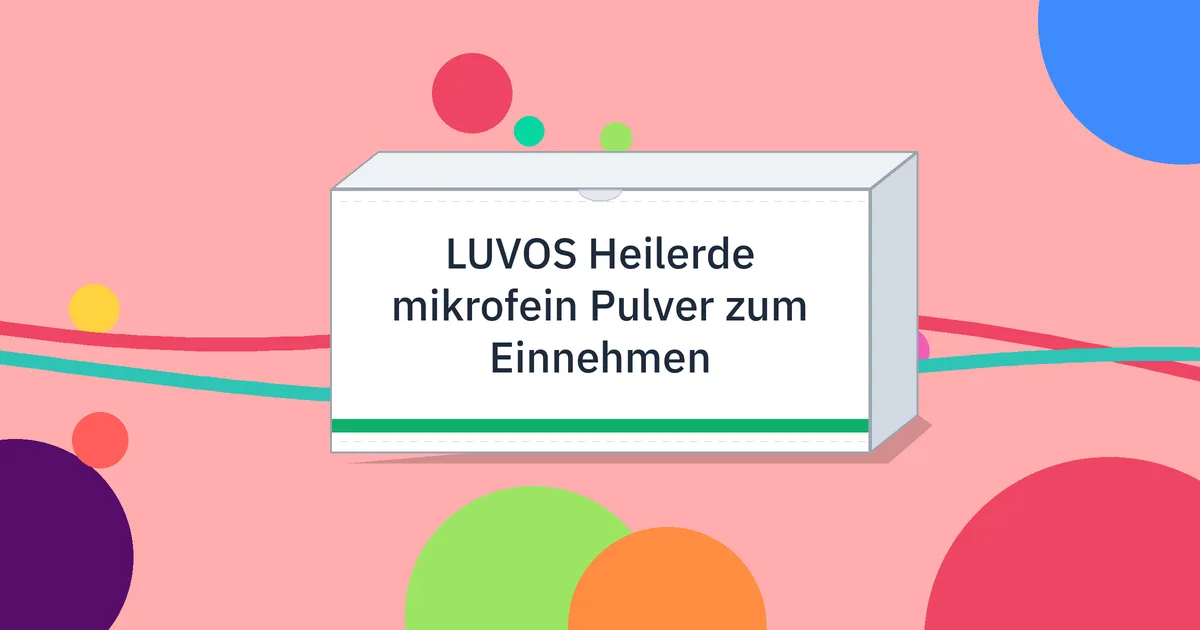 Symbolbild: Packung mit der Aufschrift LUVOS Heilerde mikrofein Pulver zum Einnehmen (PZN 06129410) – Verfügbarkeit und Bezug in Apotheken in Frankfurt am Main
