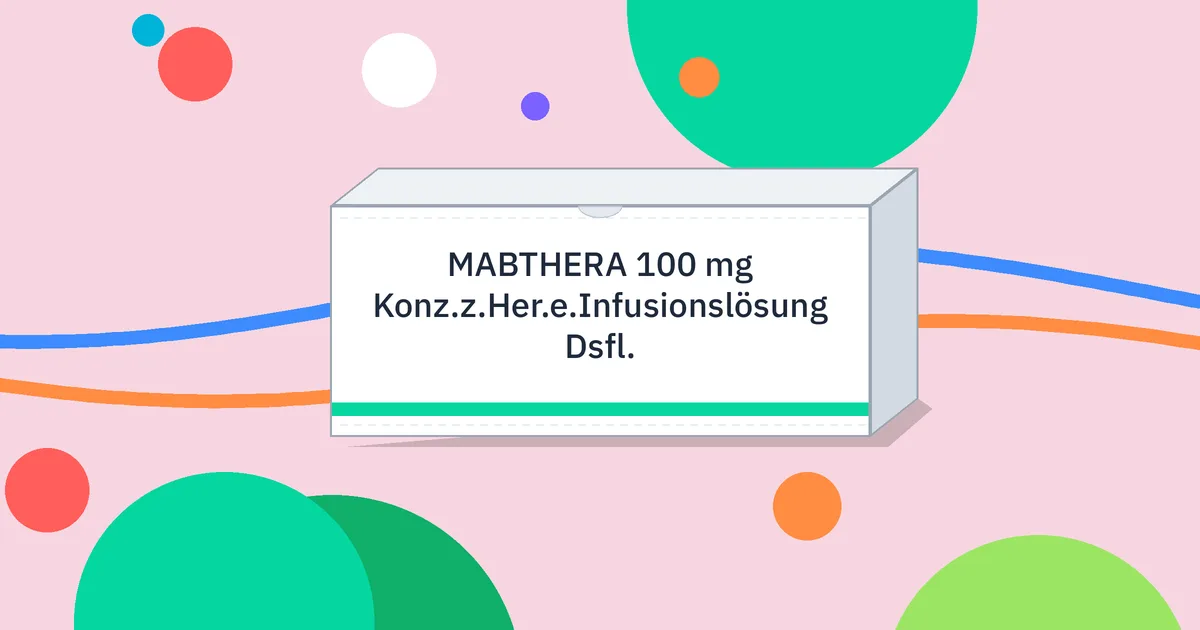 Symbolbild: Packung mit der Aufschrift MABTHERA 100 mg Konz.z.Her.e.Infusionslösung Dsfl. (PZN 11141784) – Verfügbarkeit und Bezug in Apotheken in Frankfurt am Main