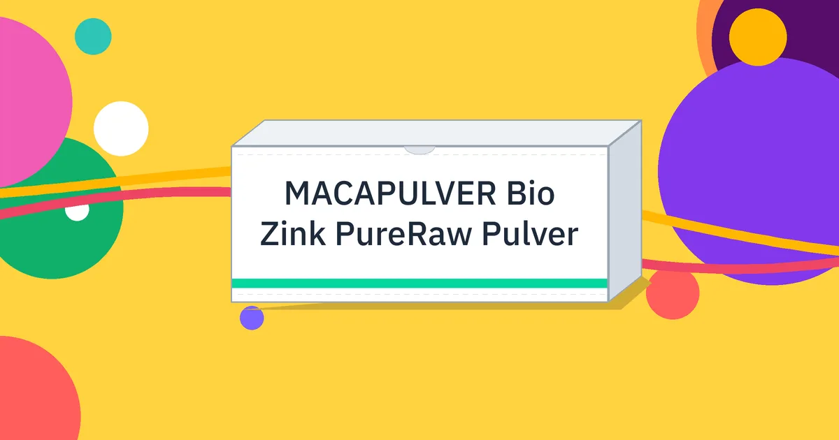 Symbolbild: Packung mit der Aufschrift MACAPULVER Bio Zink PureRaw Pulver (PZN 16805734) – Verfügbarkeit und Bezug in Apotheken in Frankfurt am Main
