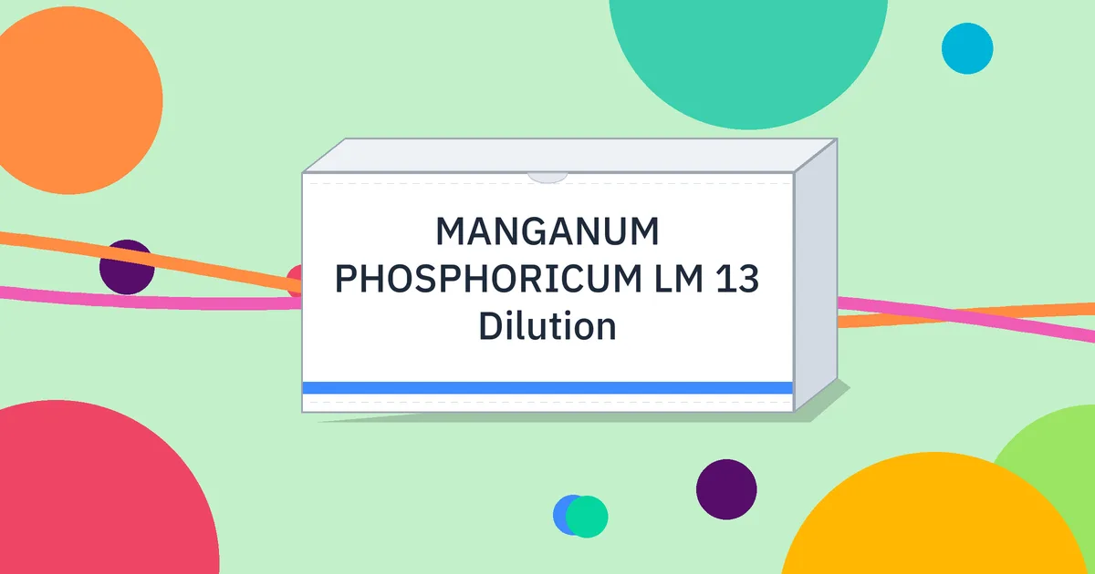 Symbolbild: Packung mit der Aufschrift MANGANUM PHOSPHORICUM LM 13 Dilution (PZN 12945579) – Verfügbarkeit und Bezug in Apotheken in Frankfurt am Main