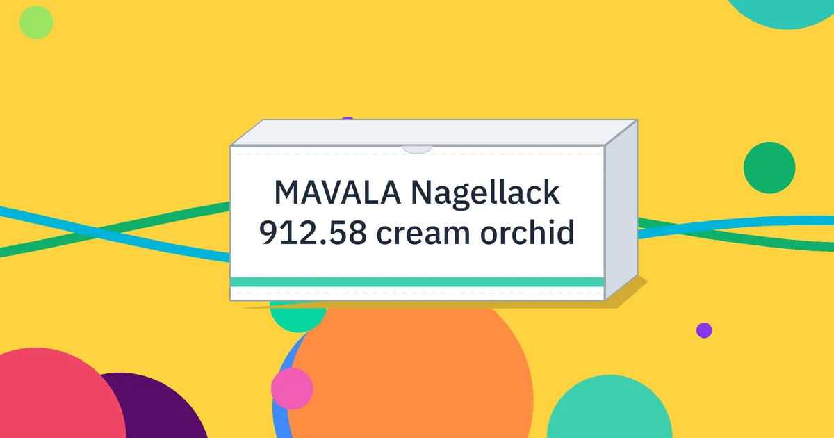 Symbolbild: Packung mit der Aufschrift MAVALA Nagellack 912.58 cream orchid (PZN 12893055) – Verfügbarkeit und Bezug in Apotheken in Frankfurt am Main
