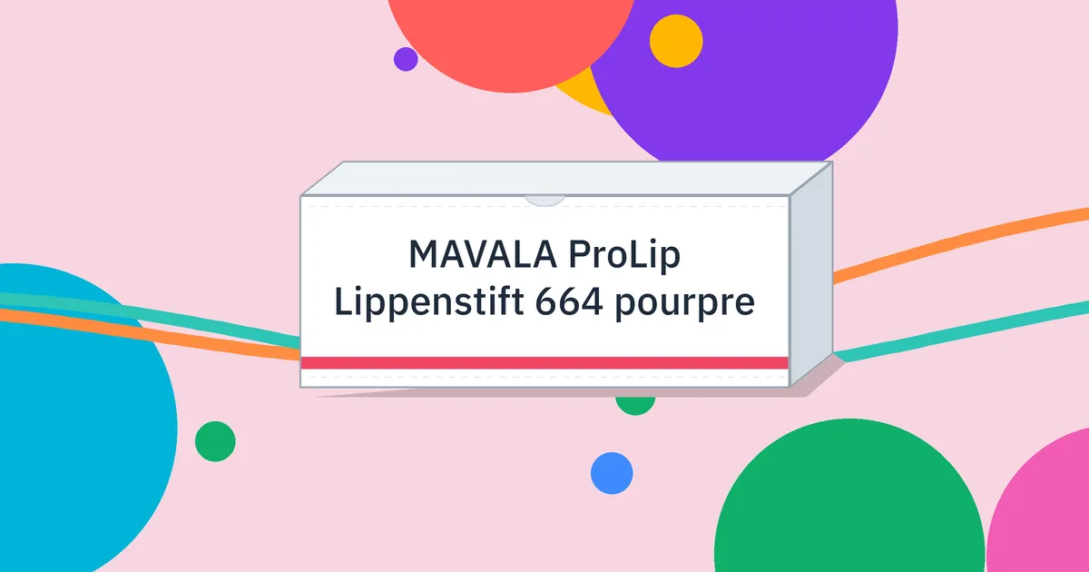 Symbolbild: Packung mit der Aufschrift MAVALA ProLip Lippenstift 664 pourpre (PZN 16810422) – Verfügbarkeit und Bezug in Apotheken in Frankfurt am Main
