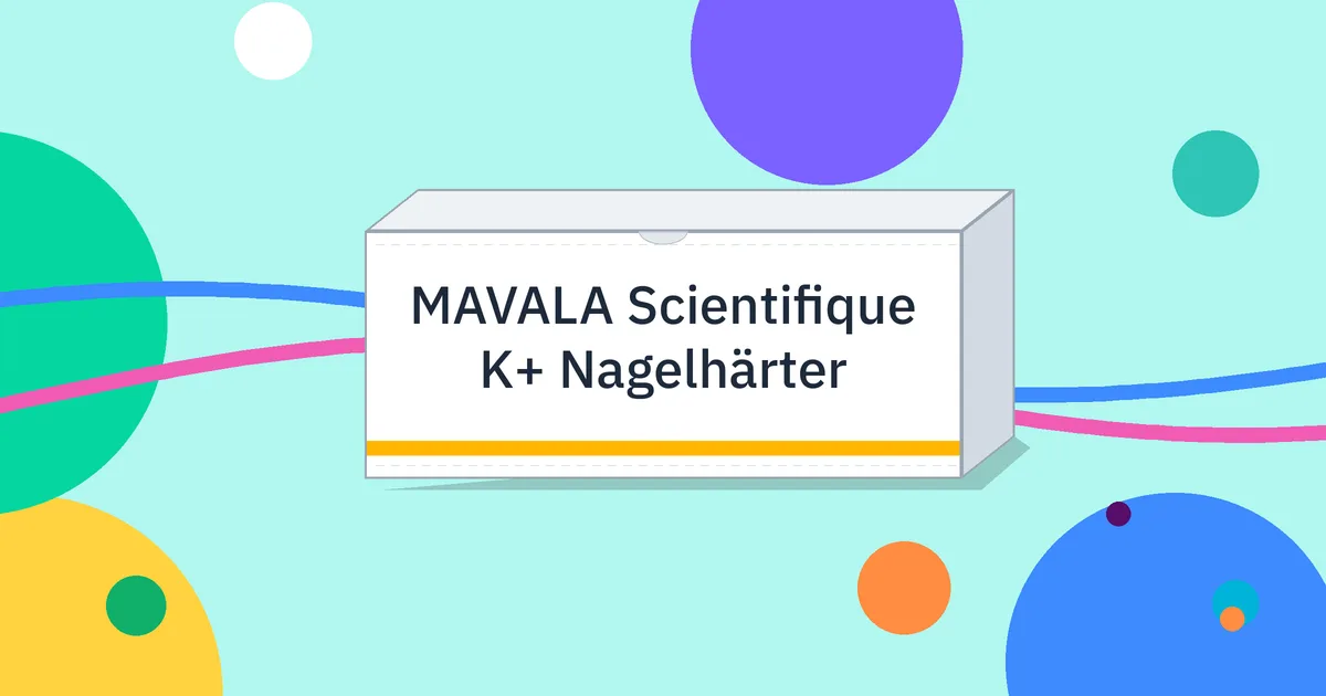 Symbolbild: Packung mit der Aufschrift MAVALA Scientifique K+ Nagelhärter (PZN 14250485) – Verfügbarkeit und Bezug in Apotheken in Frankfurt am Main