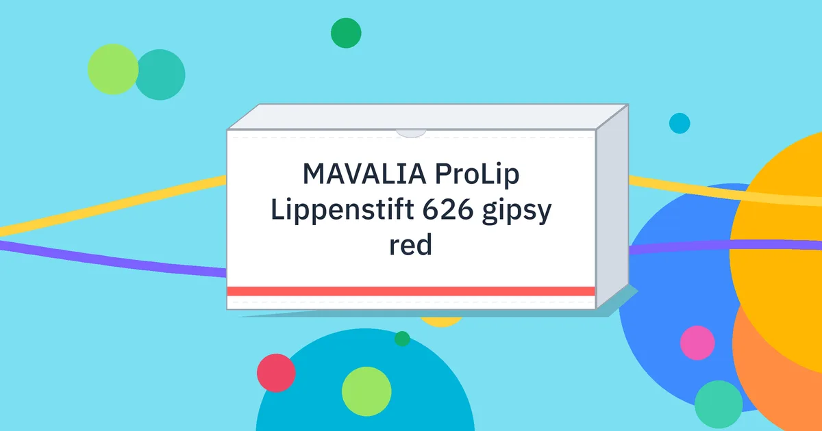 Symbolbild: Packung mit der Aufschrift MAVALIA ProLip Lippenstift 626 gipsy red (PZN 12468228) – Verfügbarkeit und Bezug in Apotheken in Frankfurt am Main