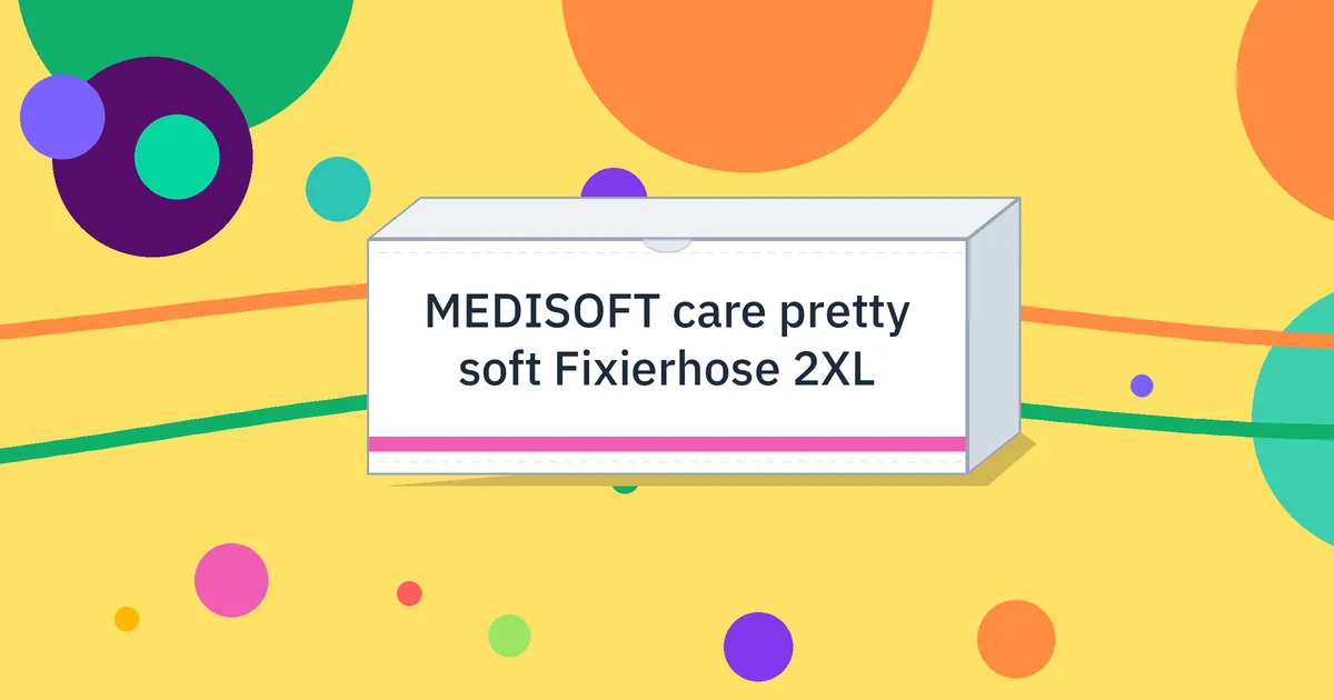 Symbolbild: Packung mit der Aufschrift MEDISOFT care pretty soft Fixierhose 2XL (PZN 20135073) – Verfügbarkeit und Bezug in Apotheken in Frankfurt am Main