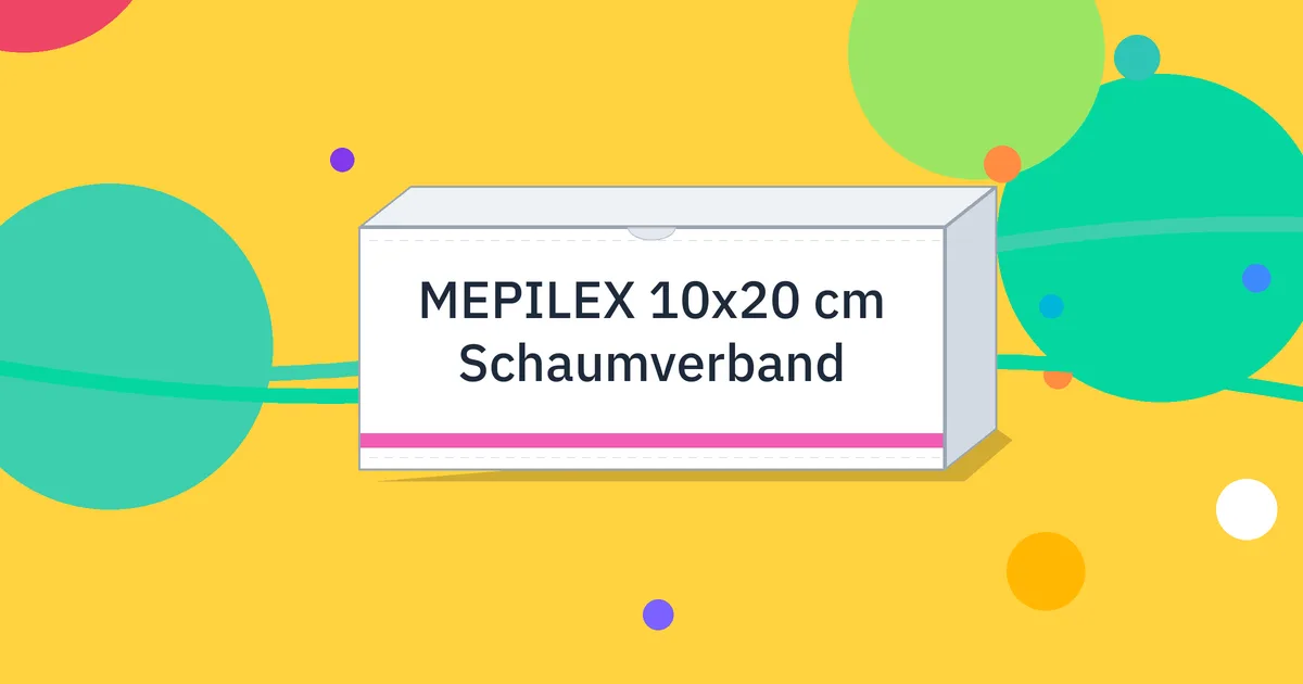 Symbolbild: Packung mit der Aufschrift MEPILEX 10x20 cm Schaumverband (PZN 13755697) – Verfügbarkeit und Bezug in Apotheken in Frankfurt am Main