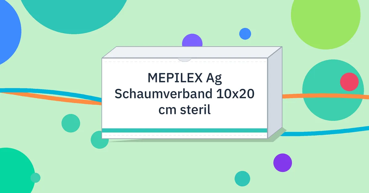 Symbolbild: Packung mit der Aufschrift MEPILEX Ag Schaumverband 10x20 cm steril (PZN 02227239) – Verfügbarkeit und Bezug in Apotheken in Frankfurt am Main
