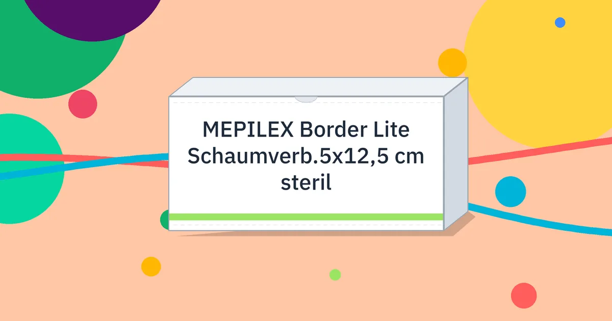 Symbolbild: Packung mit der Aufschrift MEPILEX Border Lite Schaumverb.5x12,5 cm steril (PZN 11518438) – Verfügbarkeit und Bezug in Apotheken in Frankfurt am Main