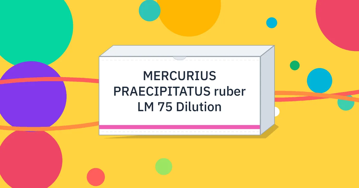Symbolbild: Packung mit der Aufschrift MERCURIUS PRAECIPITATUS ruber LM 75 Dilution (PZN 12953426) – Verfügbarkeit und Bezug in Apotheken in Frankfurt am Main