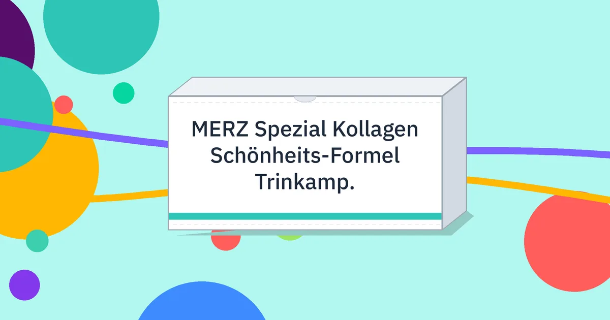 Symbolbild: Packung mit der Aufschrift MERZ Spezial Kollagen Schönheits-Formel Trinkamp. (PZN 18704871) – Verfügbarkeit und Bezug in Apotheken in Frankfurt am Main