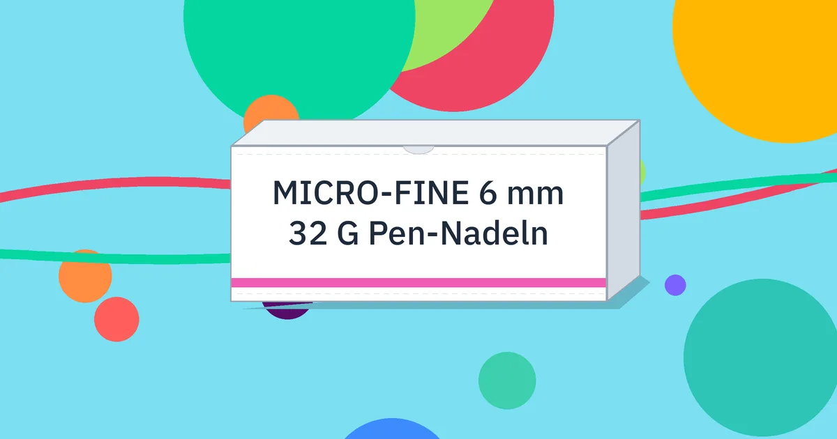 Symbolbild: Packung mit der Aufschrift MICRO-FINE 6 mm 32 G Pen-Nadeln (PZN 20922782) – Verfügbarkeit und Bezug in Apotheken in Frankfurt am Main