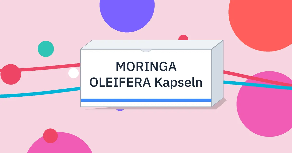 Symbolbild: Packung mit der Aufschrift MORINGA OLEIFERA Kapseln (PZN 04515416) – Verfügbarkeit und Bezug in Apotheken in Frankfurt am Main