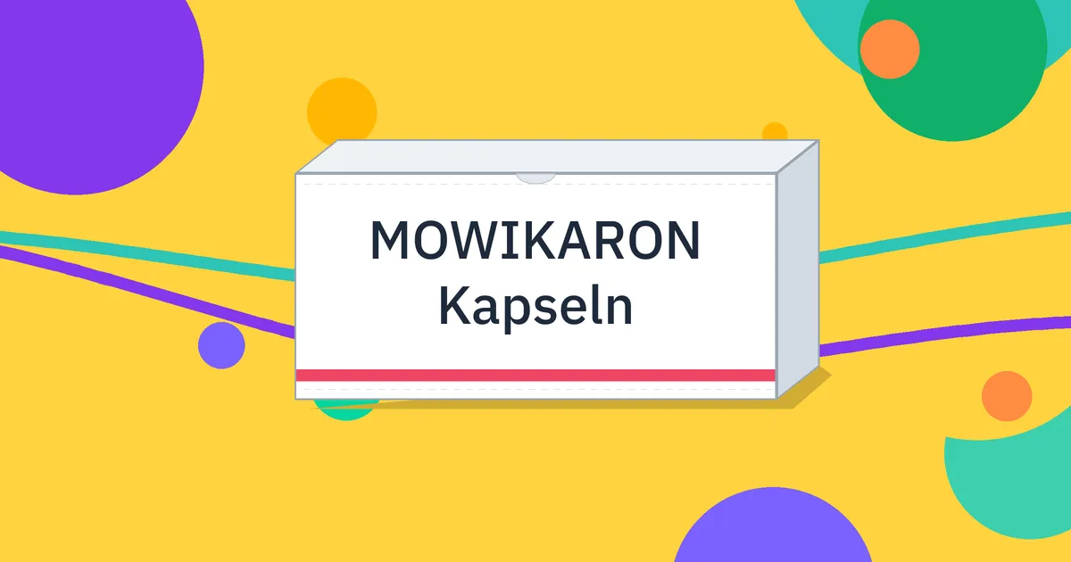 Symbolbild: Packung mit der Aufschrift MOWIKARON Kapseln (PZN 14215342) – Verfügbarkeit und Bezug in Apotheken in Frankfurt am Main