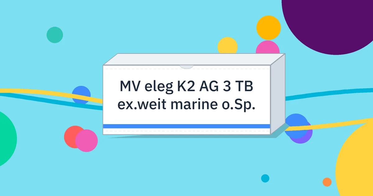 Symbolbild: Packung mit der Aufschrift MV eleg K2 AG 3 TB ex.weit marine o.Sp. (PZN 14611888) – Verfügbarkeit und Bezug in Apotheken in Frankfurt am Main