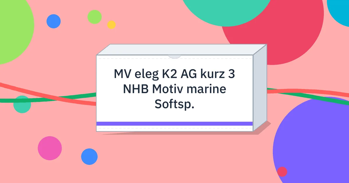 Symbolbild: Packung mit der Aufschrift MV eleg K2 AG kurz 3 NHB Motiv marine Softsp. (PZN 15708928) – Verfügbarkeit und Bezug in Apotheken in Frankfurt am Main