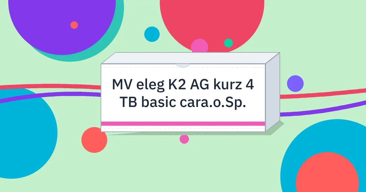 Symbolbild: Packung mit der Aufschrift MV eleg K2 AG kurz 4 TB basic cara.o.Sp. (PZN 00195044) – Verfügbarkeit und Bezug in Apotheken in Frankfurt am Main