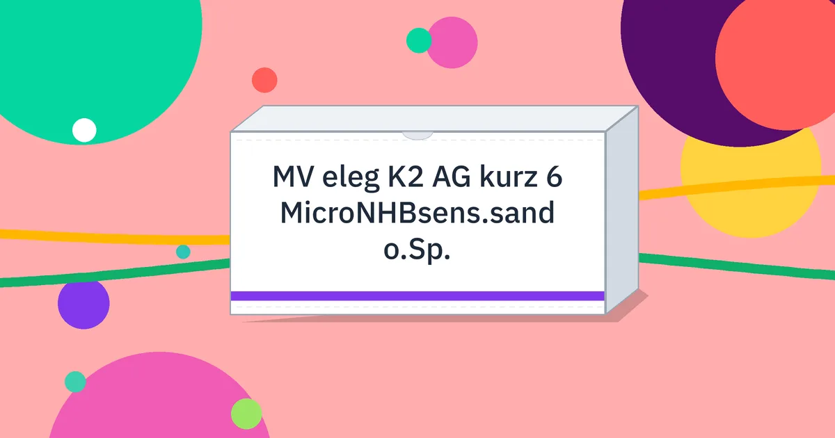 Symbolbild: Packung mit der Aufschrift MV eleg K2 AG kurz 6 MicroNHBsens.sand o.Sp. (PZN 18927045) – Verfügbarkeit und Bezug in Apotheken in Frankfurt am Main
