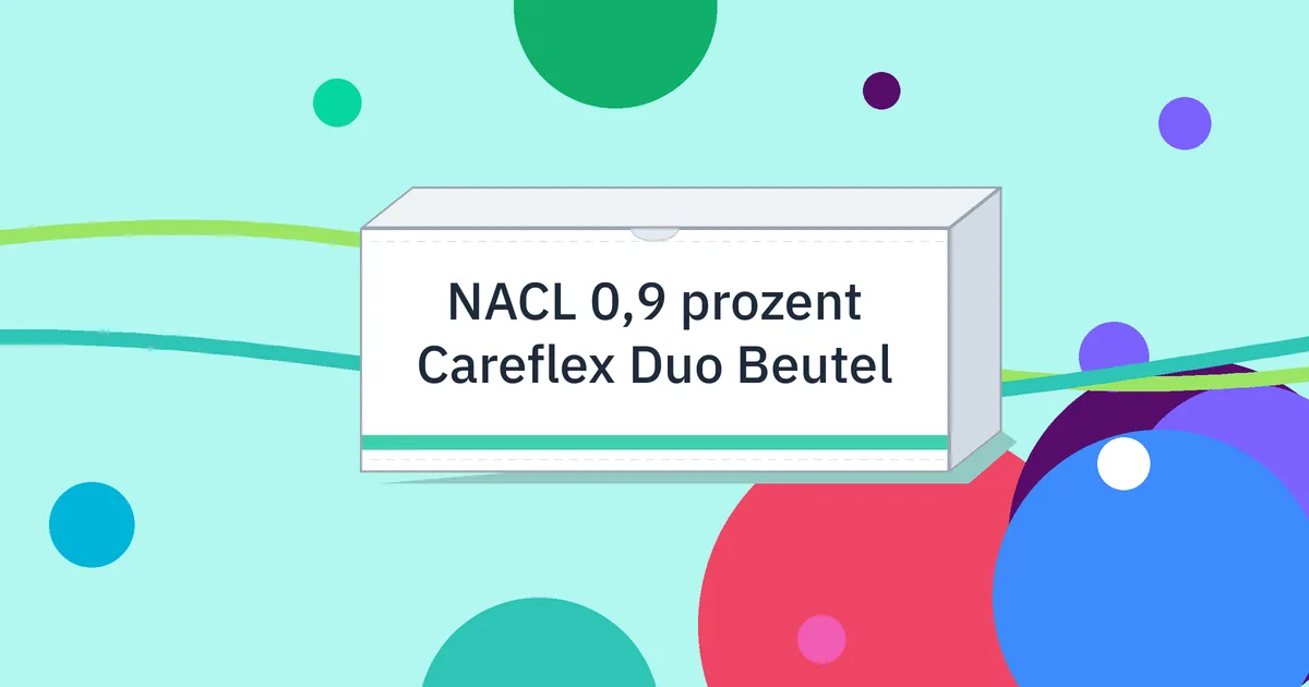 Symbolbild: Packung mit der Aufschrift NACL 0,9 prozent Careflex Duo Beutel (PZN 11183417) – Verfügbarkeit und Bezug in Apotheken in Frankfurt am Main