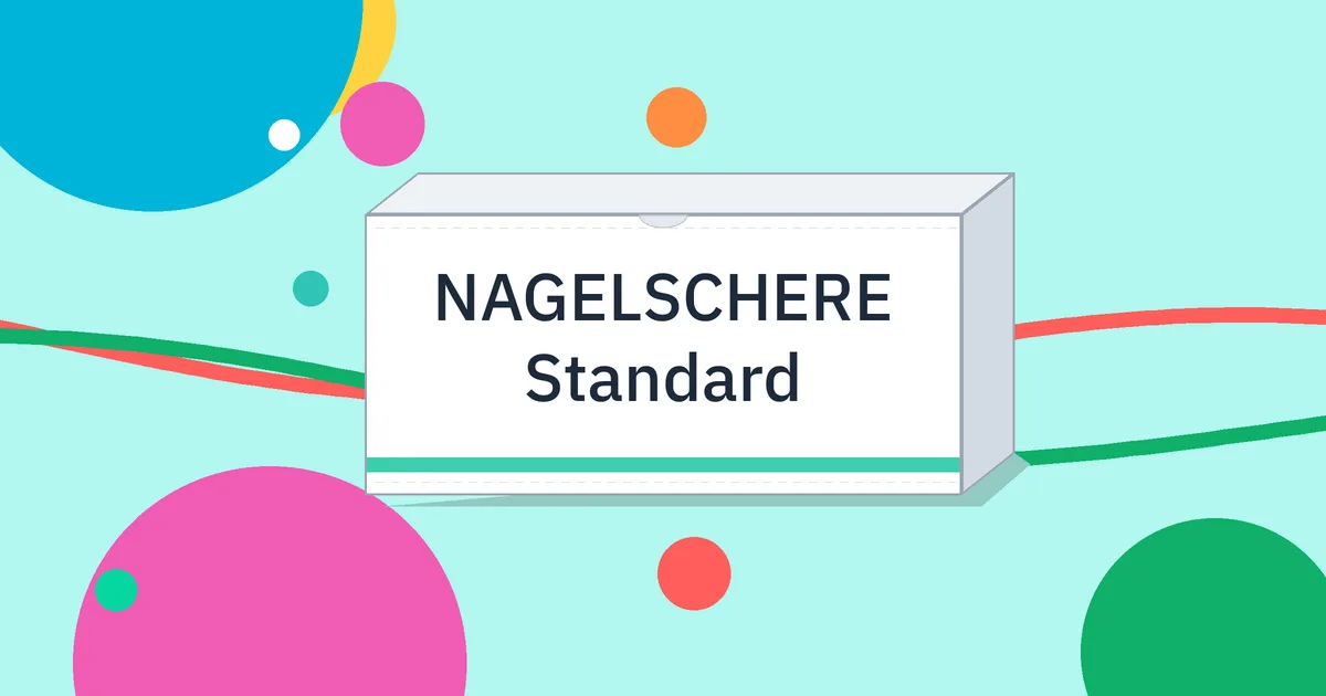 Symbolbild: Packung mit der Aufschrift NAGELSCHERE Standard (PZN 01501342) – Verfügbarkeit und Bezug in Apotheken in Frankfurt am Main