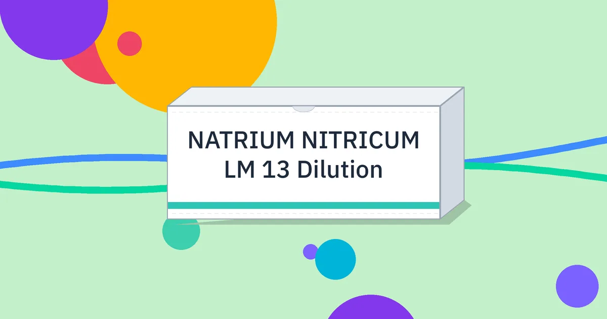 Symbolbild: Packung mit der Aufschrift NATRIUM NITRICUM LM 13 Dilution (PZN 12965659) – Verfügbarkeit und Bezug in Apotheken in Frankfurt am Main