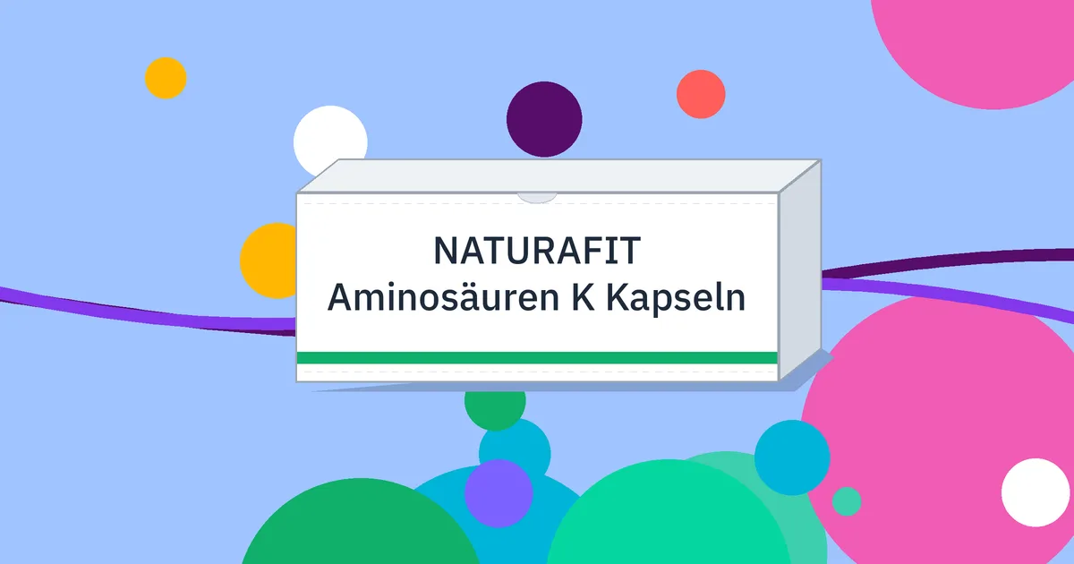 Symbolbild: Packung mit der Aufschrift NATURAFIT Aminosäuren K Kapseln (PZN 12515666) – Verfügbarkeit und Bezug in Apotheken in Frankfurt am Main