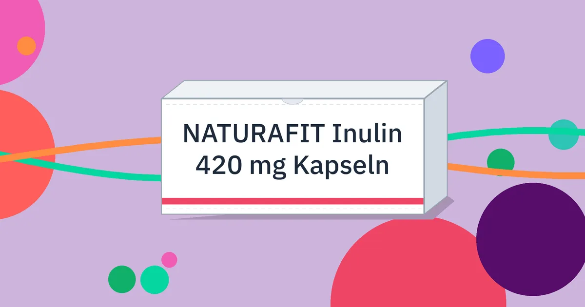 Symbolbild: Packung mit der Aufschrift NATURAFIT Inulin 420 mg Kapseln (PZN 11862555) – Verfügbarkeit und Bezug in Apotheken in Frankfurt am Main