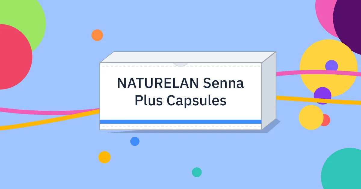 Symbolbild: Packung mit der Aufschrift NATURELAN Senna Plus Capsules (PZN 19478448) – Verfügbarkeit und Bezug in Apotheken in Frankfurt am Main