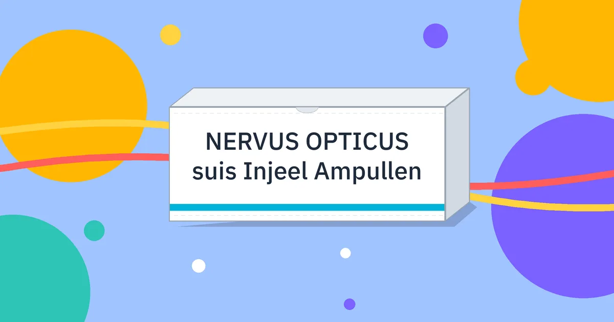 Symbolbild: Packung mit der Aufschrift NERVUS OPTICUS suis Injeel Ampullen (PZN 00717117) – Verfügbarkeit und Bezug in Apotheken in Frankfurt am Main