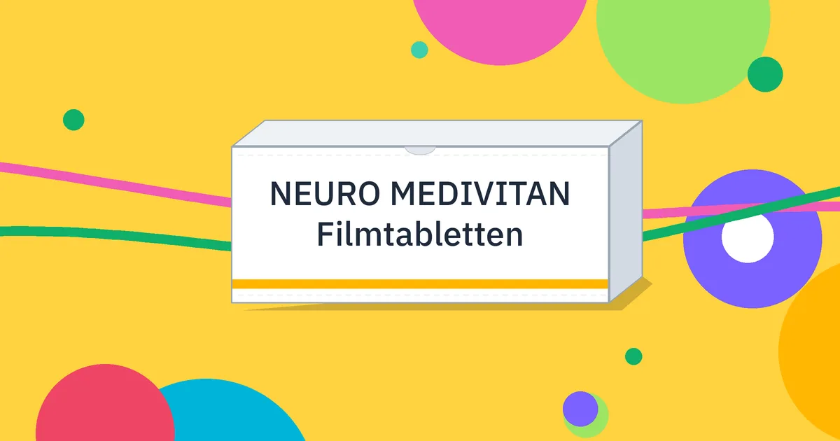 Symbolbild: Packung mit der Aufschrift NEURO MEDIVITAN Filmtabletten (PZN 10311623) – Verfügbarkeit und Bezug in Apotheken in Frankfurt am Main