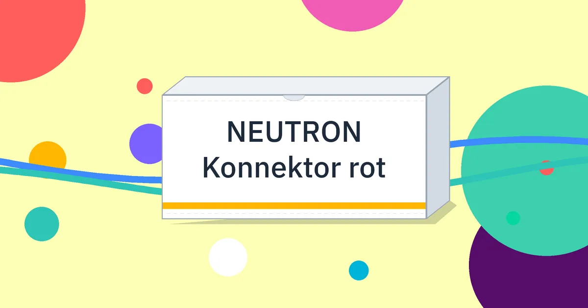 Symbolbild: Packung mit der Aufschrift NEUTRON Konnektor rot (PZN 14180307) – Verfügbarkeit und Bezug in Apotheken in Frankfurt am Main