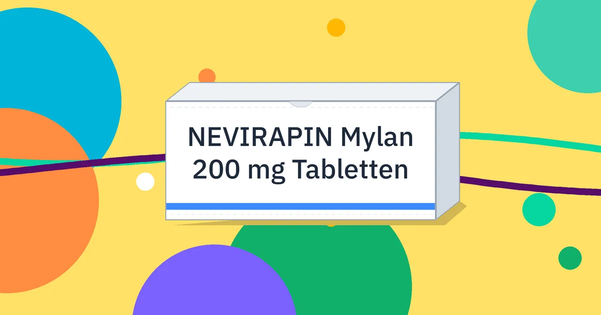 Symbolbild: Packung mit der Aufschrift NEVIRAPIN Mylan 200 mg Tabletten (PZN 11280221) – Verfügbarkeit und Bezug in Apotheken in Frankfurt am Main
