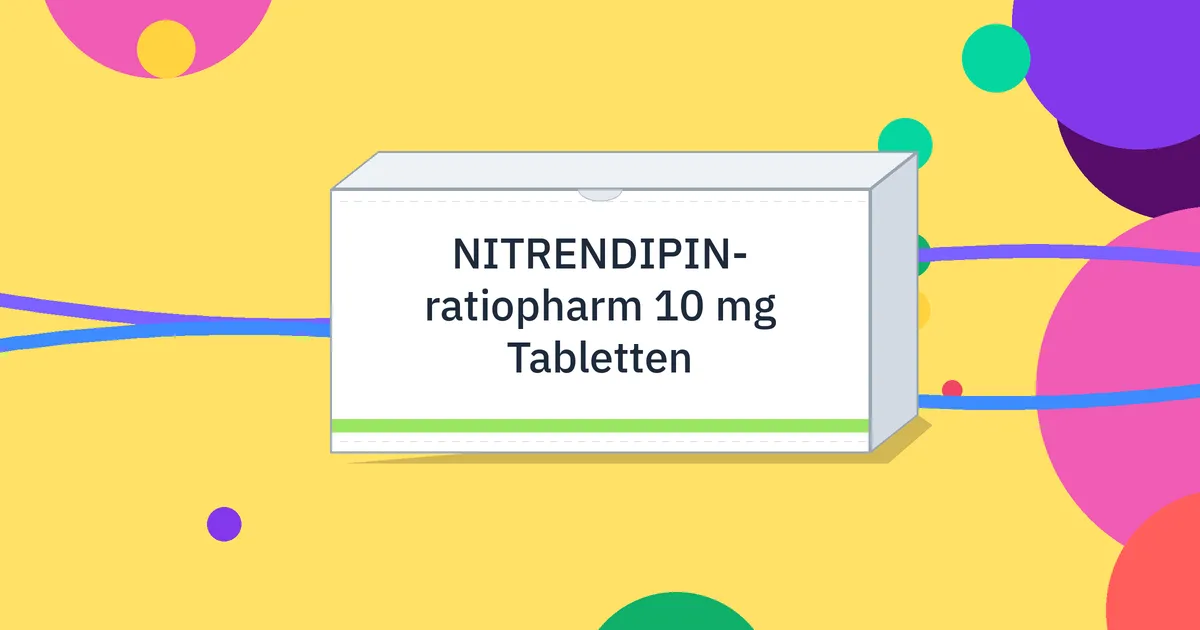Symbolbild: Packung mit der Aufschrift NITRENDIPIN-ratiopharm 10 mg Tabletten (PZN 08699258) – Verfügbarkeit und Bezug in Apotheken in Frankfurt am Main
