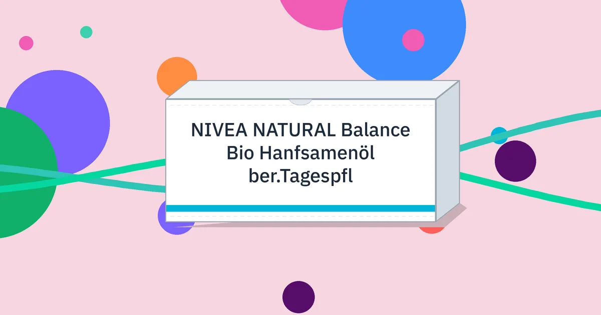 Symbolbild: Packung mit der Aufschrift NIVEA NATURAL Balance Bio Hanfsamenöl ber.Tagespfl (PZN 17625201) – Verfügbarkeit und Bezug in Apotheken in Frankfurt am Main