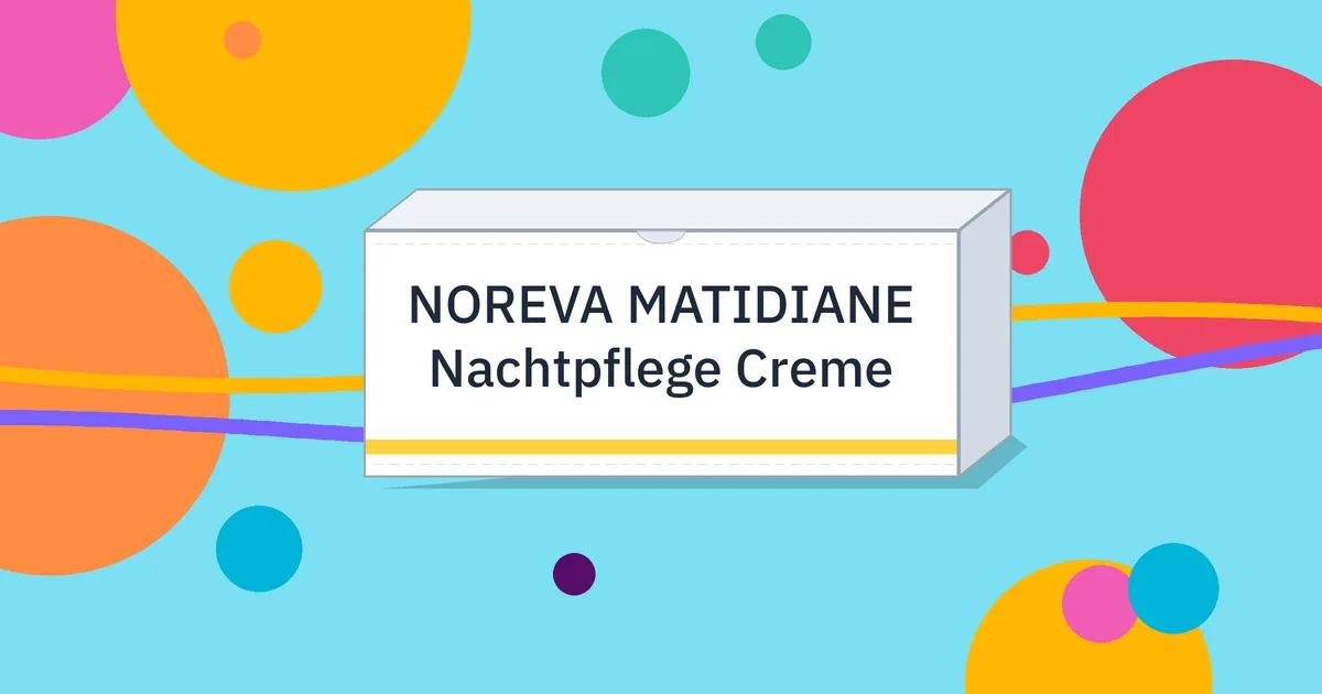 Symbolbild: Packung mit der Aufschrift NOREVA MATIDIANE Nachtpflege Creme (PZN 06925265) – Verfügbarkeit und Bezug in Apotheken in Frankfurt am Main