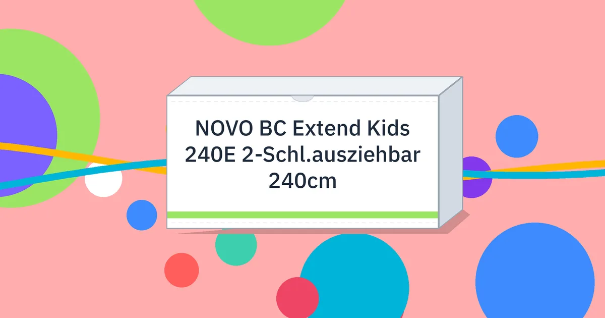 Symbolbild: Packung mit der Aufschrift NOVO BC Extend Kids 240E 2-Schl.ausziehbar 240cm (PZN 18491004) – Verfügbarkeit und Bezug in Apotheken in Frankfurt am Main
