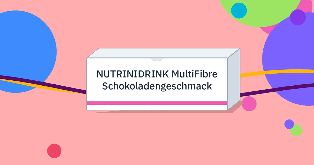 Symbolbild: Packung mit der Aufschrift NUTRINIDRINK MultiFibre Schokoladengeschmack (PZN 00147789) – Verfügbarkeit und Bezug in Apotheken in Frankfurt am Main