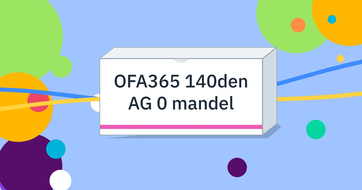Symbolbild: Packung mit der Aufschrift OFA365 140den AG 0 mandel (PZN 16722853) – Verfügbarkeit und Bezug in Apotheken in Frankfurt am Main