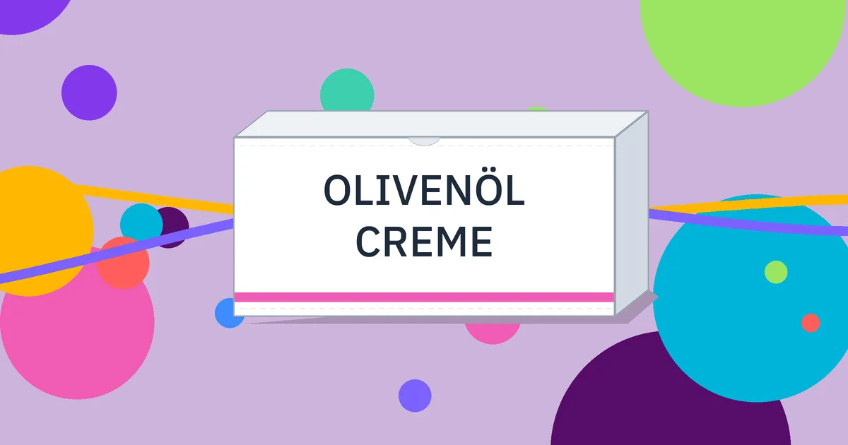 Symbolbild: Packung mit der Aufschrift OLIVENÖL CREME (PZN 18682218) – Verfügbarkeit und Bezug in Apotheken in Frankfurt am Main