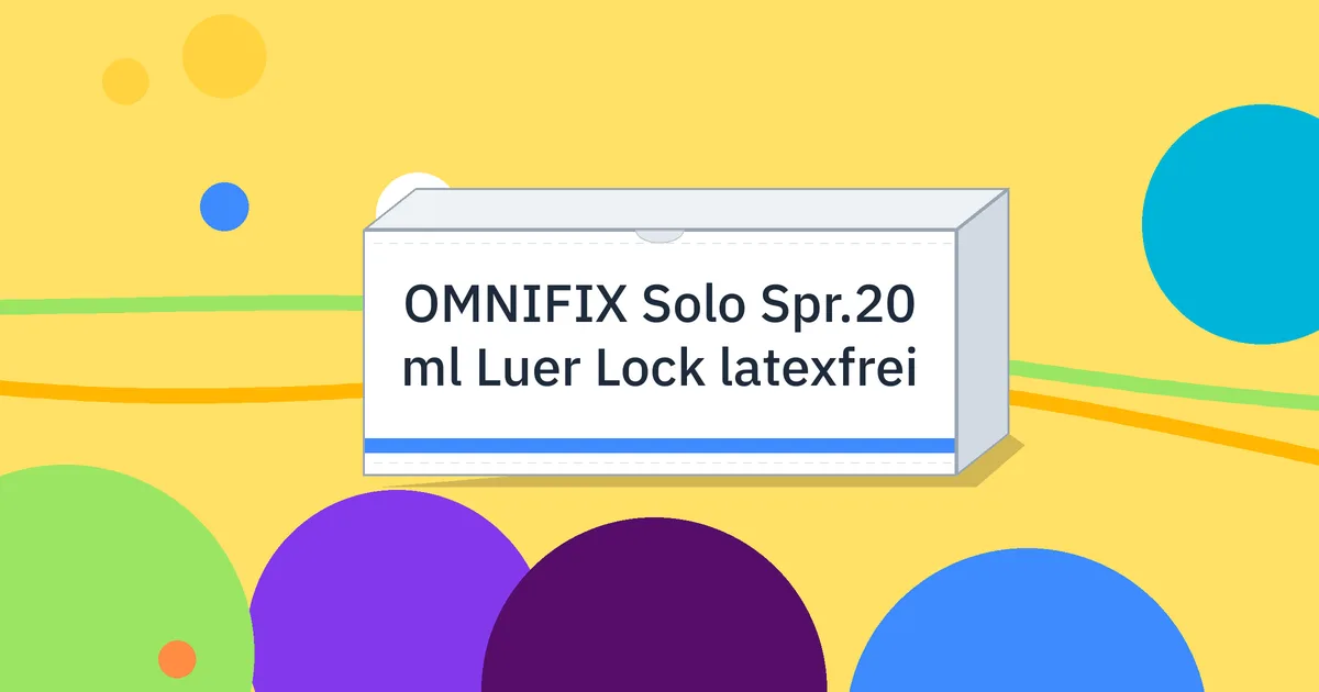 Symbolbild: Packung mit der Aufschrift OMNIFIX Solo Spr.20 ml Luer Lock latexfrei (PZN 00570039) – Verfügbarkeit und Bezug in Apotheken in Frankfurt am Main