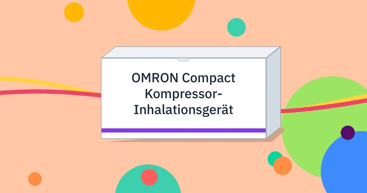 Symbolbild: Packung mit der Aufschrift OMRON Compact Kompressor-Inhalationsgerät (PZN 15266672) – Verfügbarkeit und Bezug in Apotheken in Frankfurt am Main
