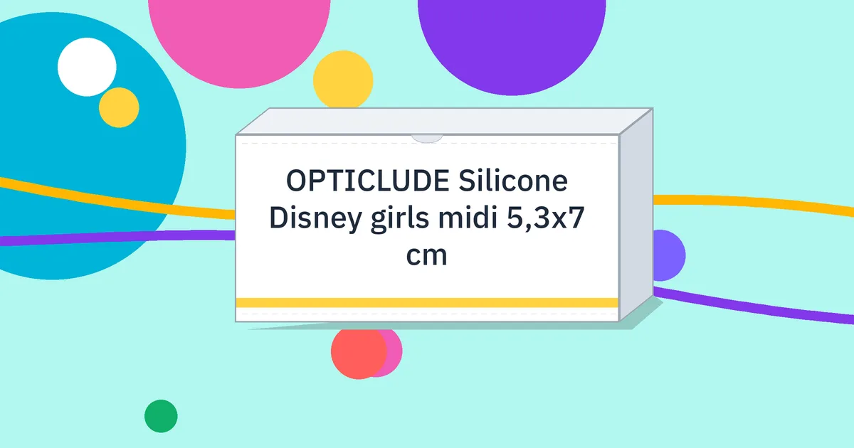 Symbolbild: Packung mit der Aufschrift OPTICLUDE Silicone Disney girls midi 5,3x7 cm (PZN 10547538) – Verfügbarkeit und Bezug in Apotheken in Frankfurt am Main