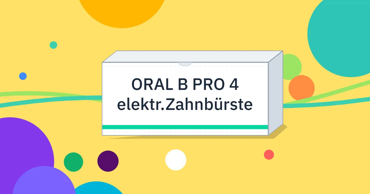 Symbolbild: Packung mit der Aufschrift ORAL B PRO 4 elektr.Zahnbürste (PZN 15745119) – Verfügbarkeit und Bezug in Apotheken in Frankfurt am Main