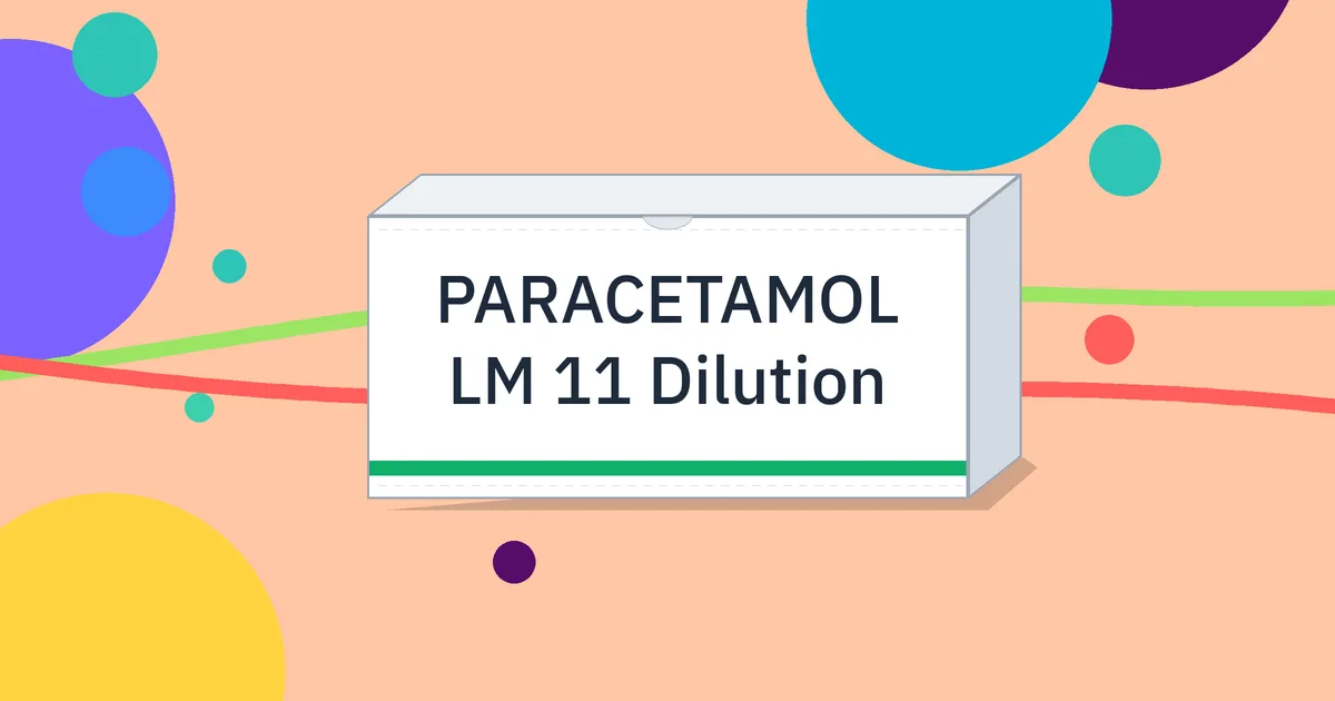 Symbolbild: Packung mit der Aufschrift PARACETAMOL LM 11 Dilution (PZN 12976309) – Verfügbarkeit und Bezug in Apotheken in Frankfurt am Main