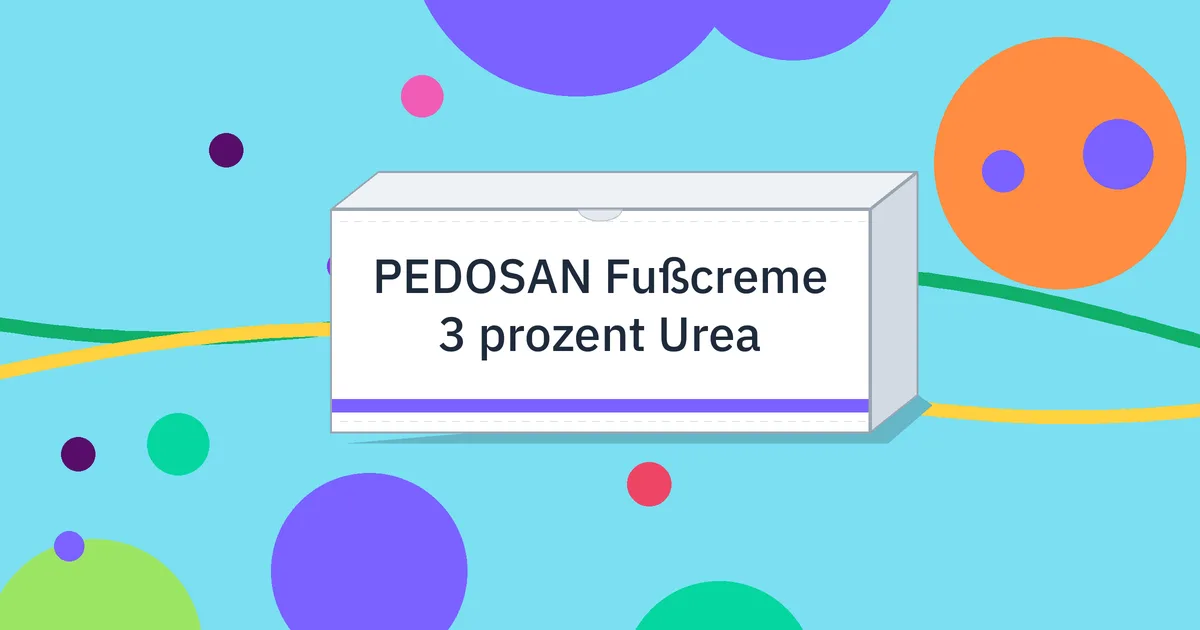 Symbolbild: Packung mit der Aufschrift PEDOSAN Fußcreme 3 prozent Urea (PZN 15894061) – Verfügbarkeit und Bezug in Apotheken in Frankfurt am Main