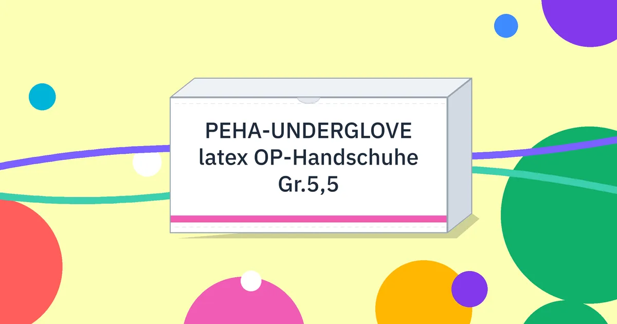 Symbolbild: Packung mit der Aufschrift PEHA-UNDERGLOVE latex OP-Handschuhe Gr.5,5 (PZN 10387655) – Verfügbarkeit und Bezug in Apotheken in Frankfurt am Main