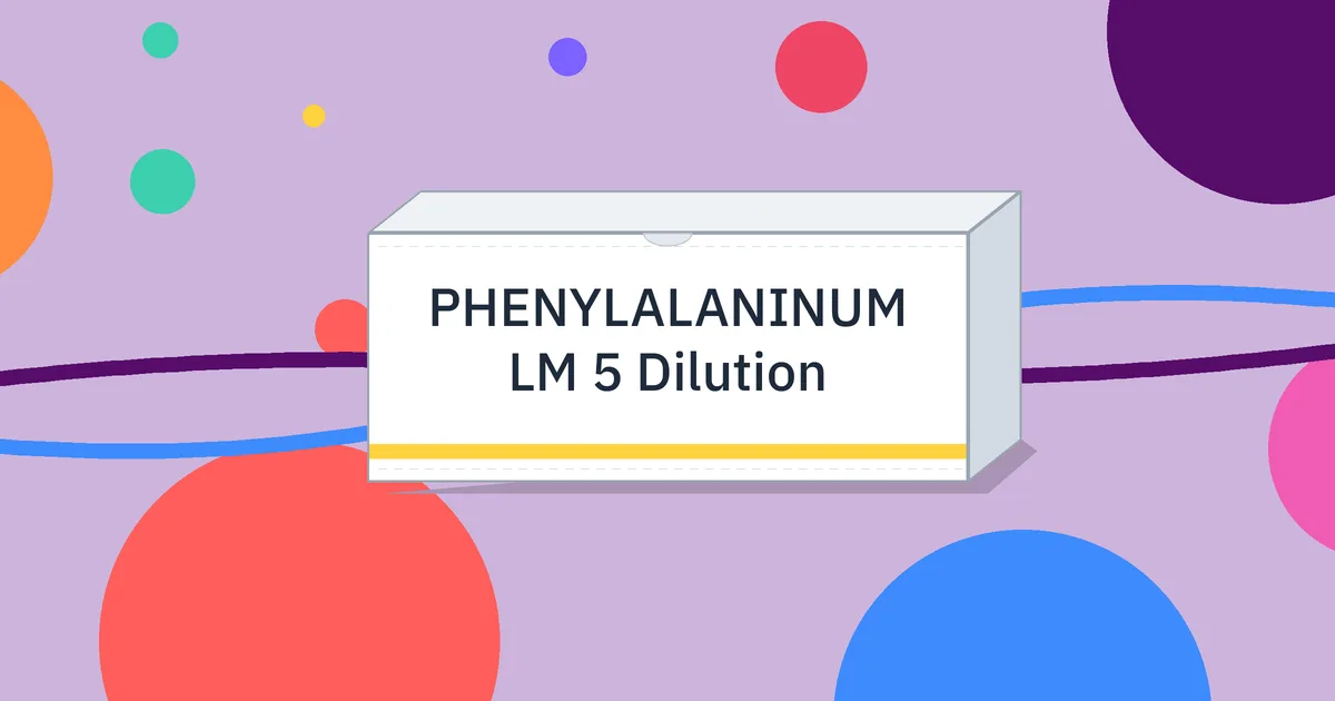 Symbolbild: Packung mit der Aufschrift PHENYLALANINUM LM 5 Dilution (PZN 13783819) – Verfügbarkeit und Bezug in Apotheken in Frankfurt am Main