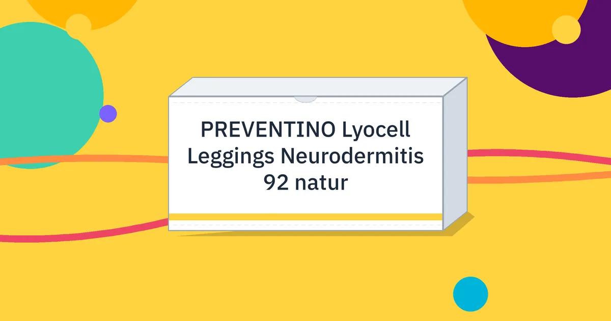 Symbolbild: Packung mit der Aufschrift PREVENTINO Lyocell Leggings Neurodermitis 92 natur (PZN 16895507) – Verfügbarkeit und Bezug in Apotheken in Frankfurt am Main