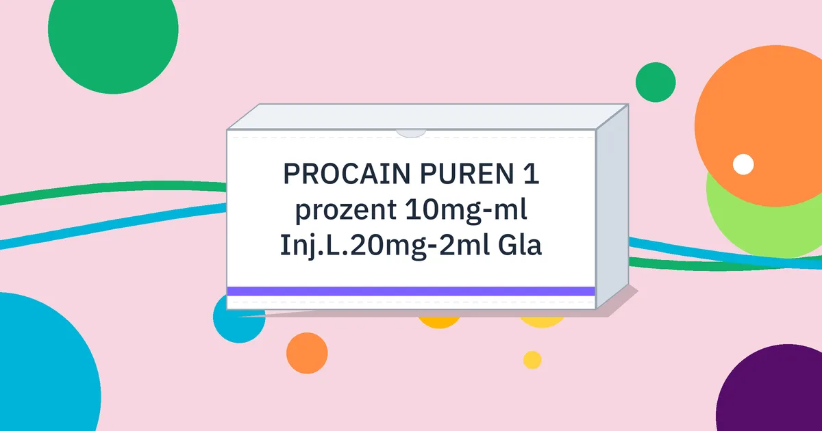 Symbolbild: Packung mit der Aufschrift PROCAIN PUREN 1 prozent 10mg-ml Inj.L.20mg-2ml Gla (PZN 10855441) – Verfügbarkeit und Bezug in Apotheken in Frankfurt am Main